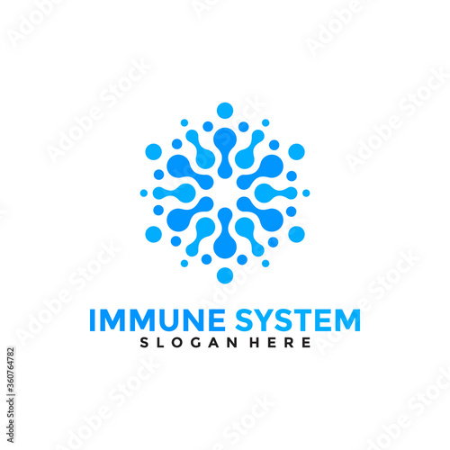 Immune System Health Cell Logo Design Template. Vaccination ...