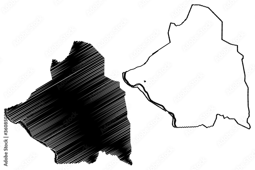 Raipur City (Republic of India, Chhattisgarh State) map vector ...