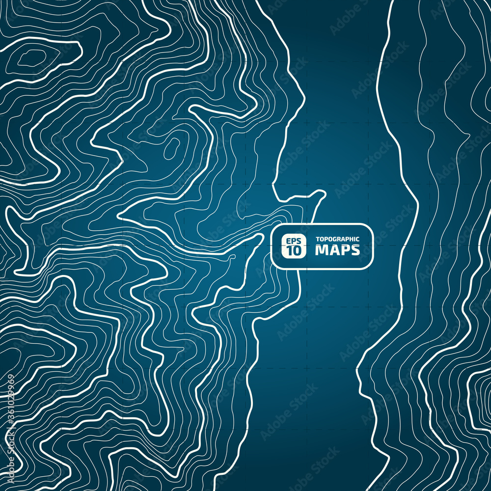 The stylized height of the topographic contour in lines and contours ...