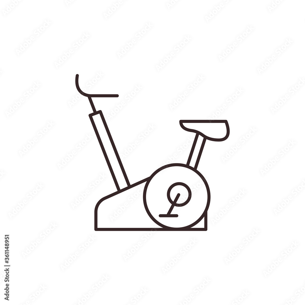 Stationary bike icon. Workout symbol modern, simple, vector, icon for ...