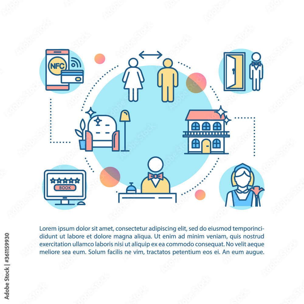 Hotel safety concept icon with text. PPT page vector template. Keep ...