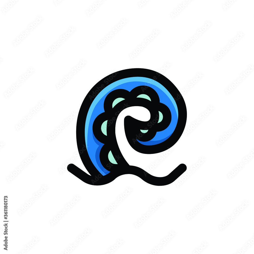 Tentacle icon, Octopus Logo, Sea Symbol. Stock Vector | Adobe Stock