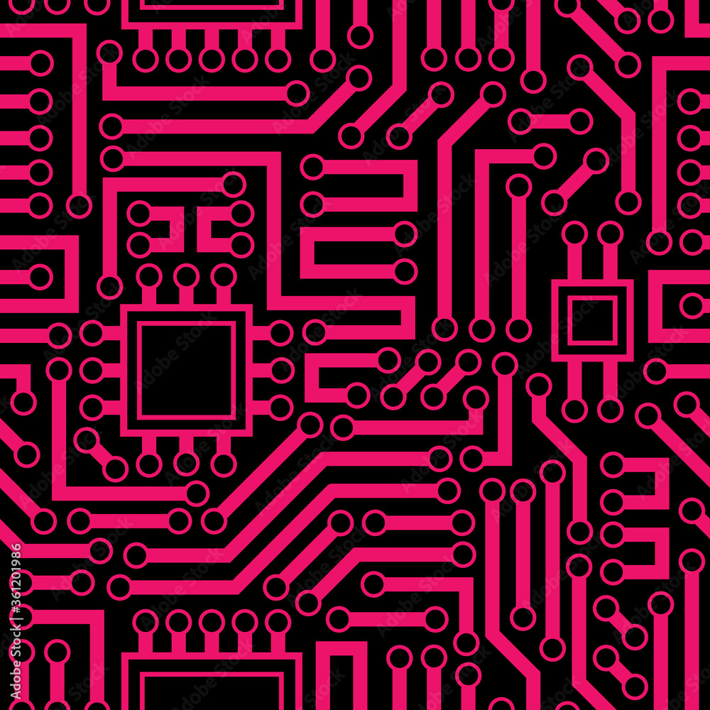 Tech circuit board electronic seamless repeat background. Great for ...
