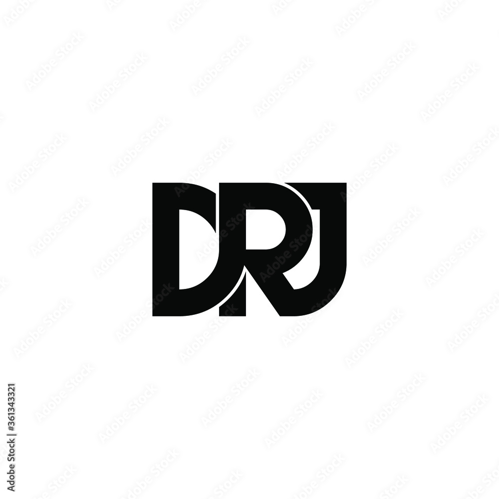 drj letter original monogram logo design Stock Vector | Adobe Stock