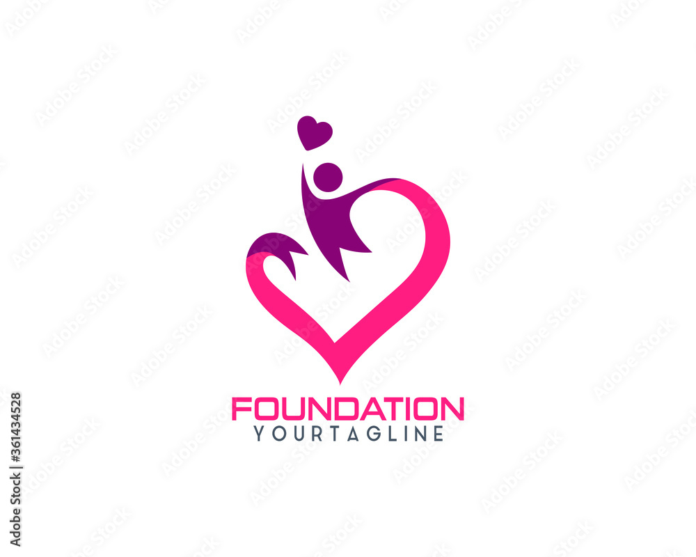 Professional charity and Foundation logo design Stock Vector | Adobe Stock