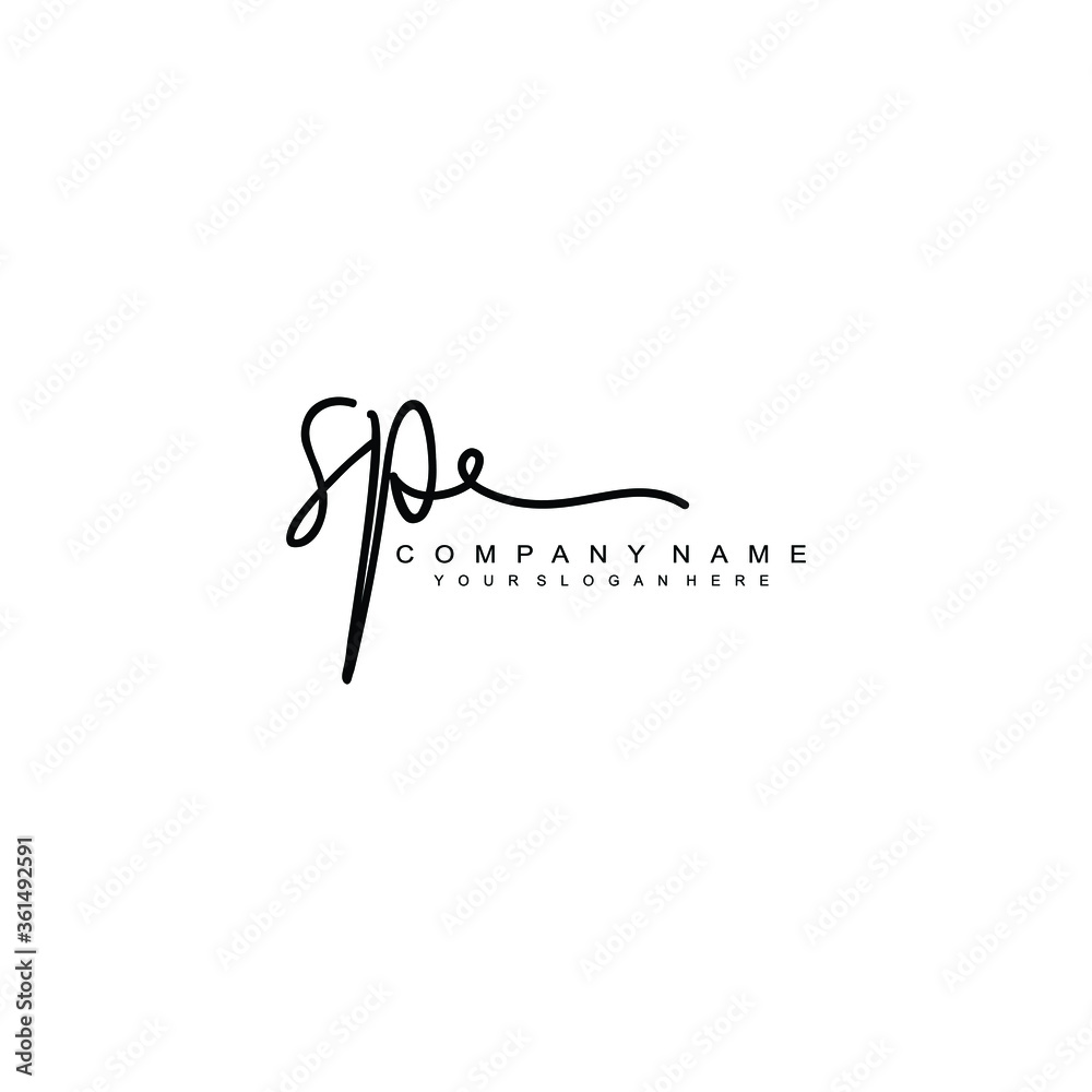 SP initials signature logo. Handwriting logo vector templates. Hand ...