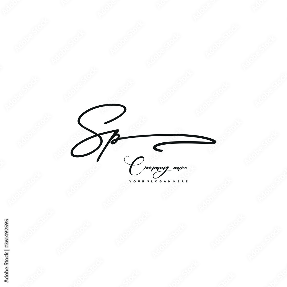 SP initials signature logo. Handwriting logo vector templates. Hand ...