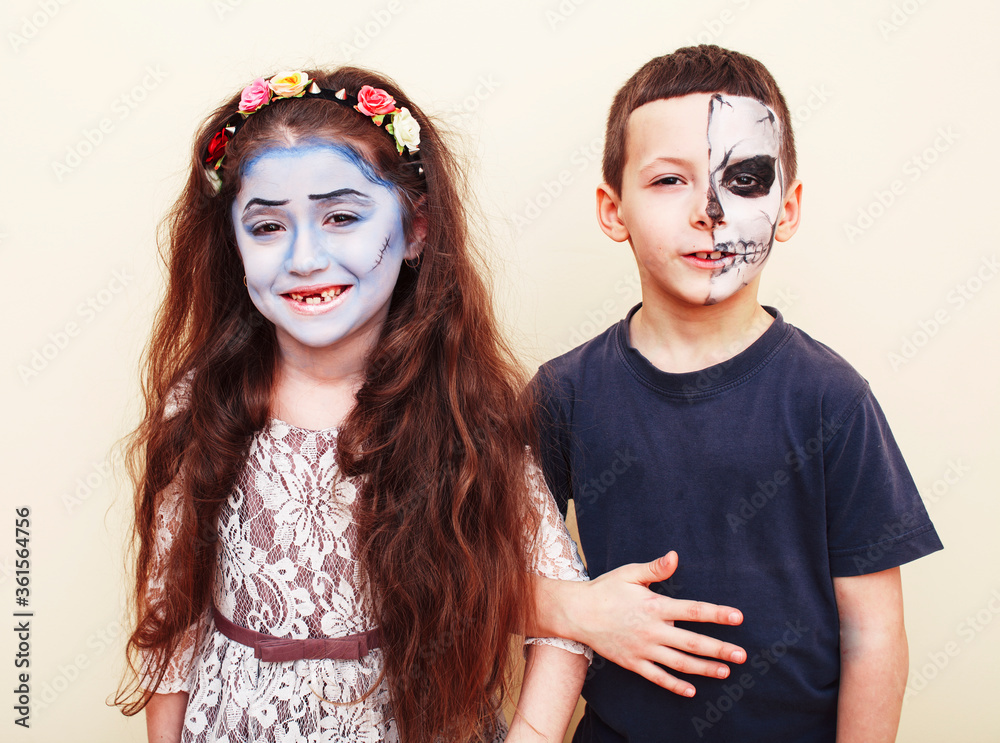 zombie apocalypse kids concept. Birthday party celebration facepaint on ...