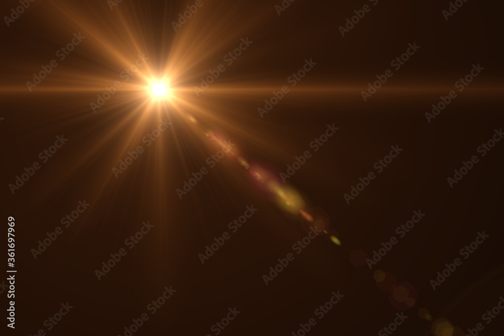 Beautiful optical lens flare effect Stock Photo | Adobe Stock