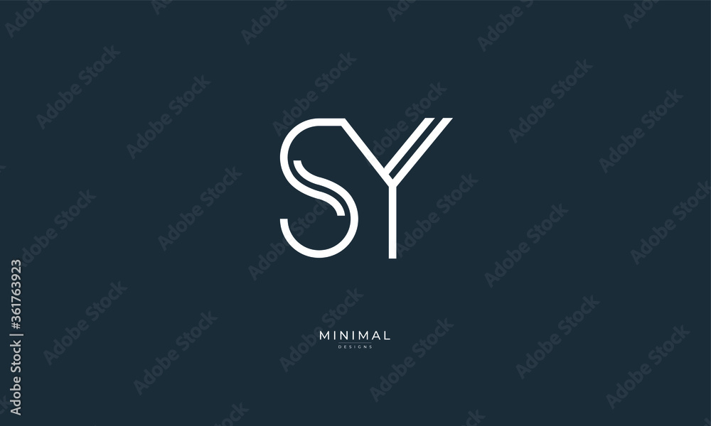 Alphabet letter icon logo SY Stock Vector | Adobe Stock
