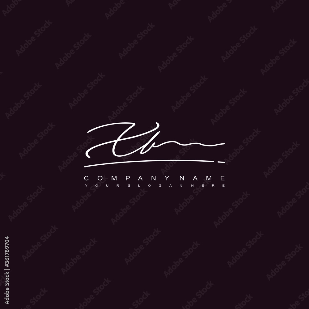 XB initials signature logo. Handwriting logo vector templates. Hand ...