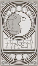 Vintage Full Moon Face Poster Free Stock Photo - Public Domain Pictures