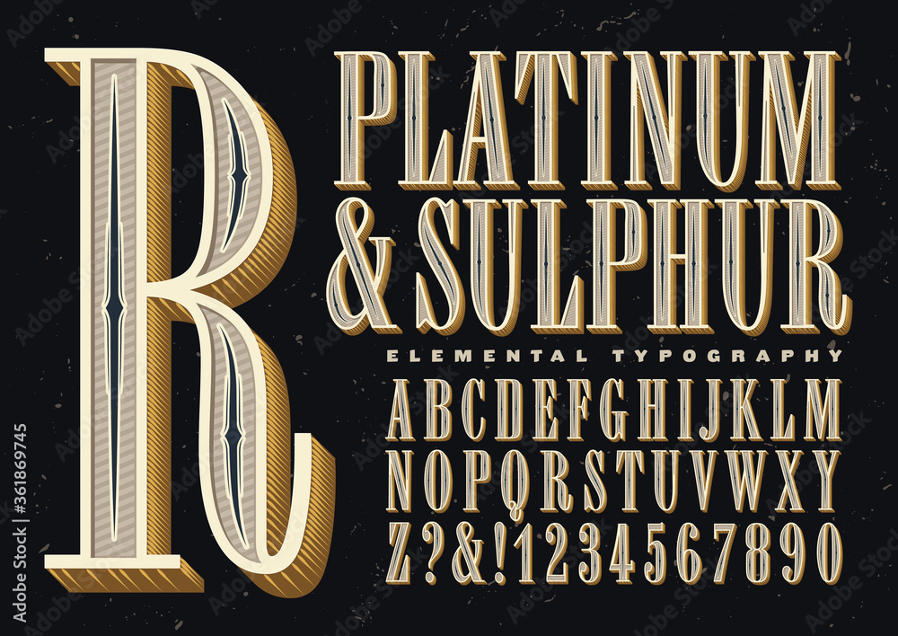 Platinum & Sulphur is an Original Old-Style Antique Font; This Vintage ...