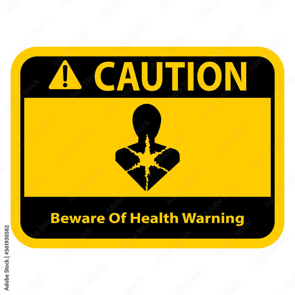 Beware Of Health Hazard Symbol , Warning vector sign Stock Vector ...