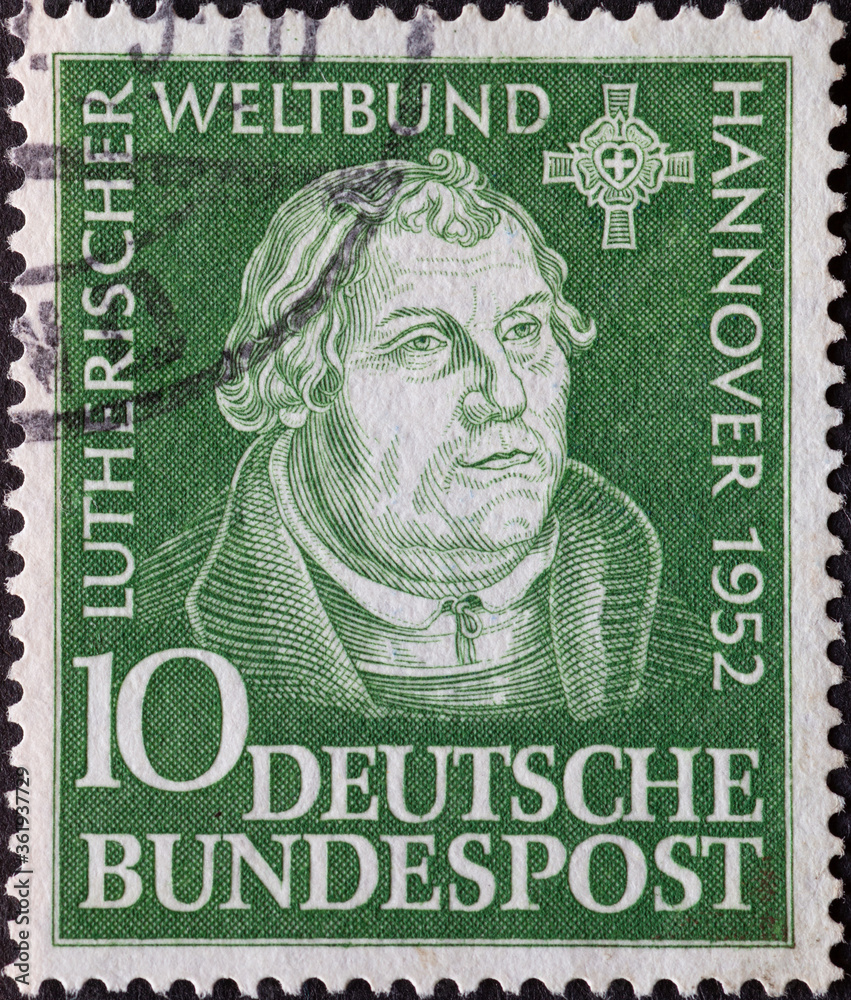 GERMANY - CIRCA 1952: a postage stamp printed in Germany showing an ...