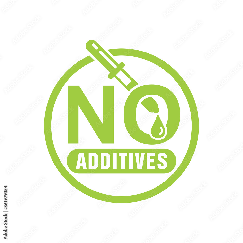 No additives stamp - crossed out eyedropper with harmful preservatives ...