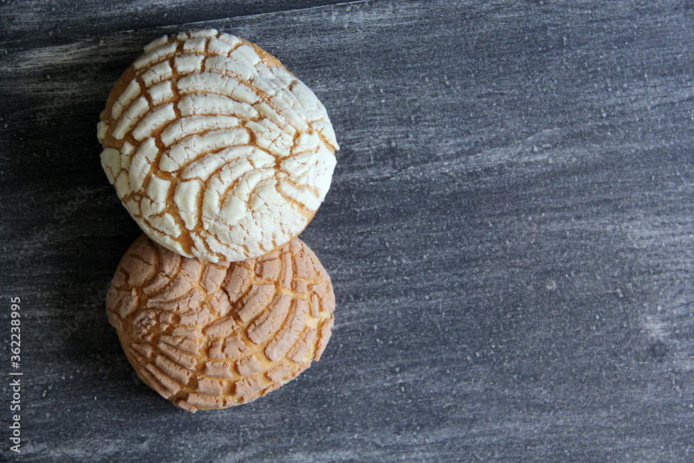 Foto de Stock Pan dulce mexicano, concha de vainilla concha de ...