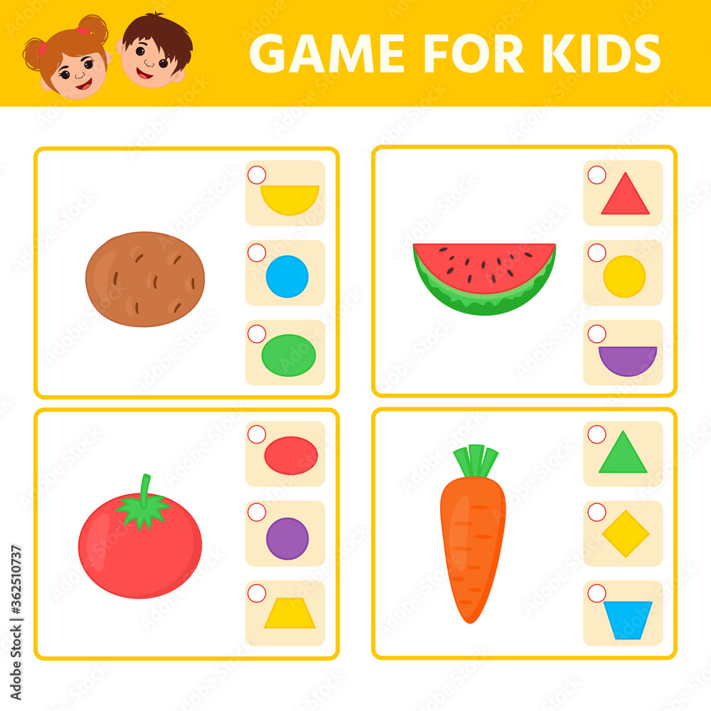 Стоковое векторное изображение «Educational worksheet for children ...