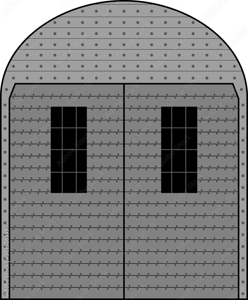Gate from the Roman Empire. Gate at entrance to the Roman well on ...