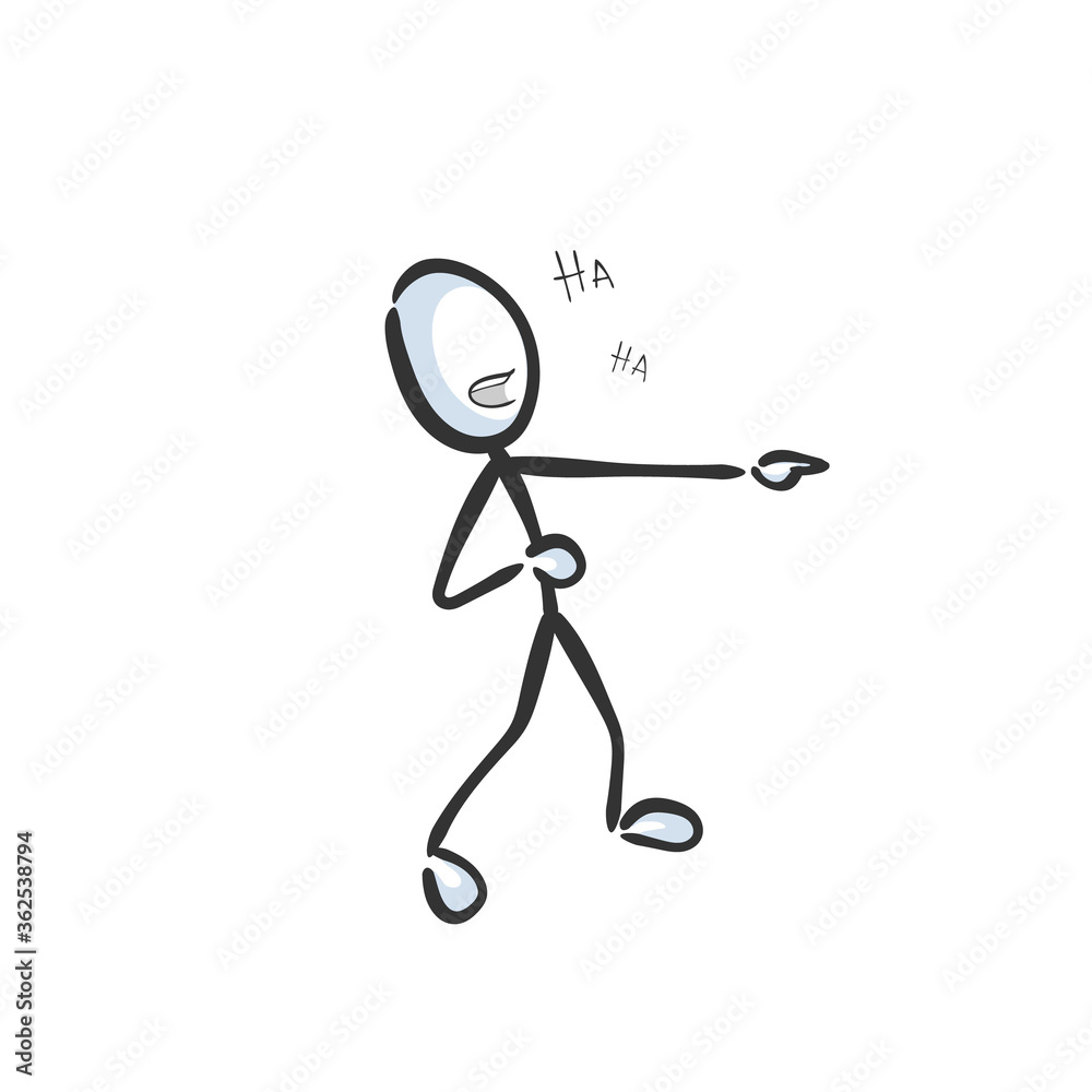 Laughing bullying children. Vector simple humiliation abuse, insult ...