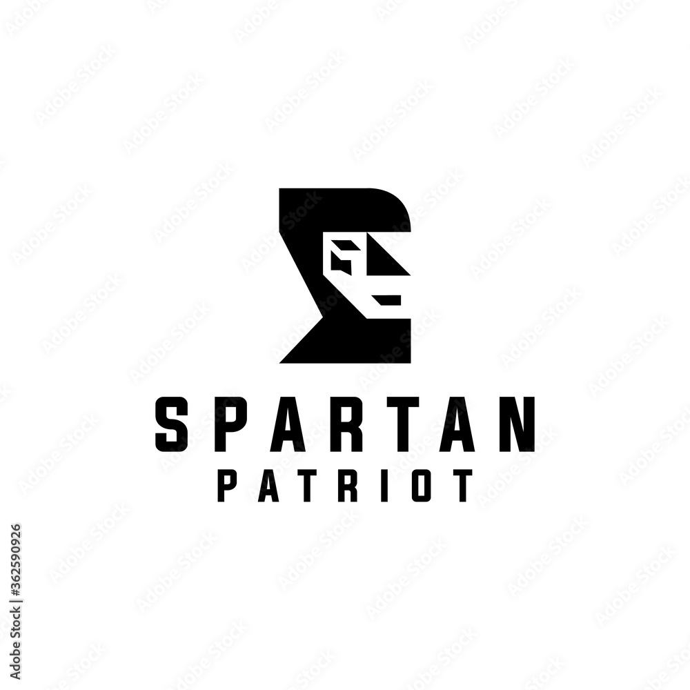 Spartan Logo Warrior Icon. silhouette Vector Modern Symbol. Company ...
