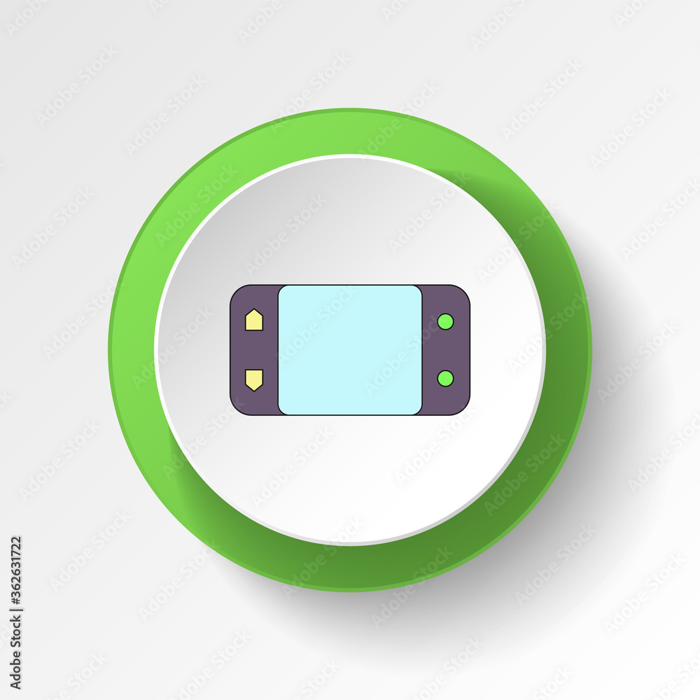 cartoon hand console toy colored button icon. Signs and symbols can be ...