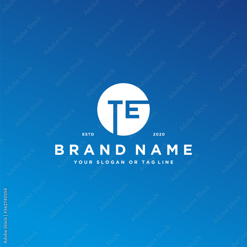 letter TE logo design vector Stock Vector | Adobe Stock