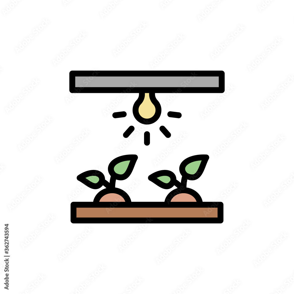 Smart lighting, bulb, farm icon. Simple color with outline vector ...