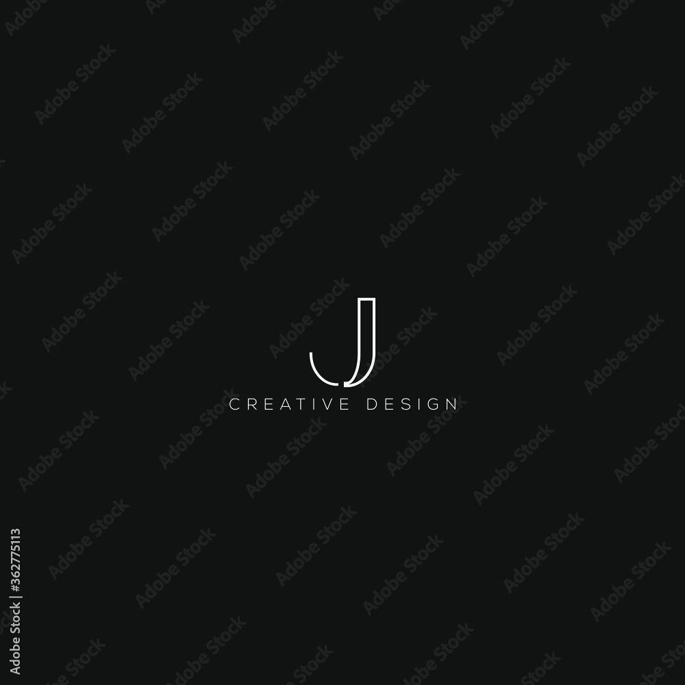 Abstract letter j logo design. Creative,Premium Minimal emblem design ...
