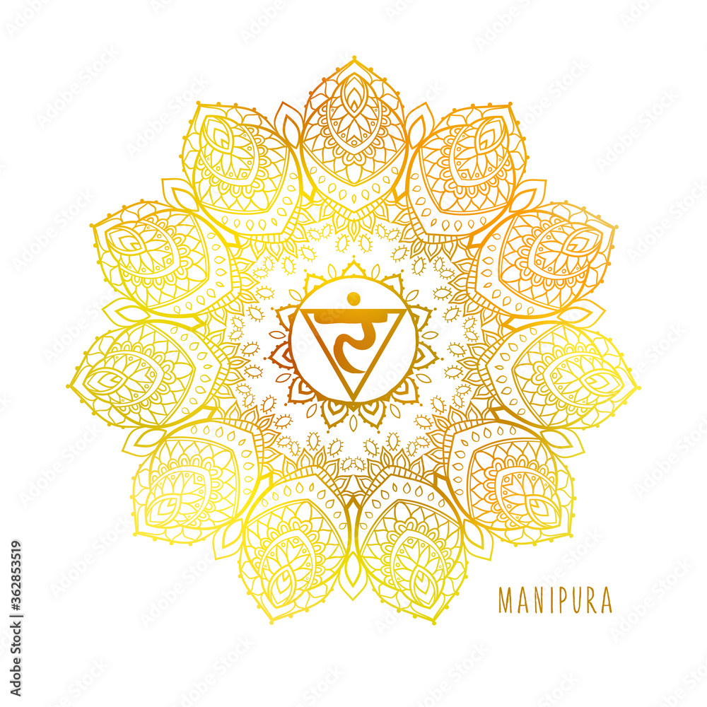 chakras symbol coloring vector illustration. For logo yoga healing ...