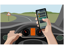 Driving And Texting Free Stock Photo - Public Domain Pictures