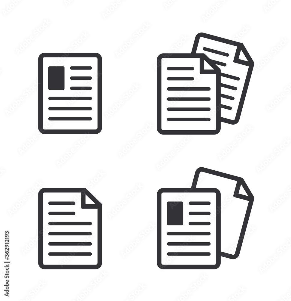 Document icon. Profile sign. Paper icon. Prepare document. Personal ...