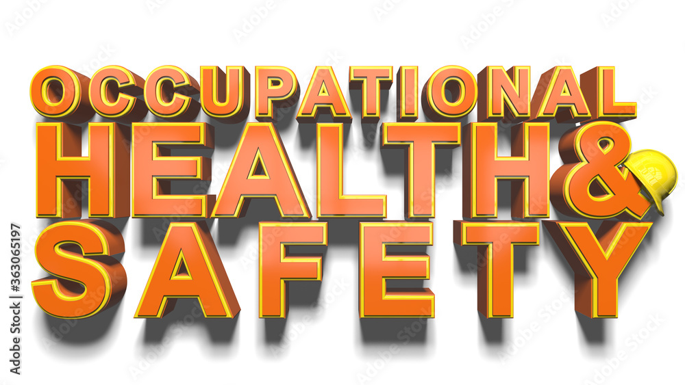 Occupational health and safety safe work place WHS HSE OSH - 3D ...