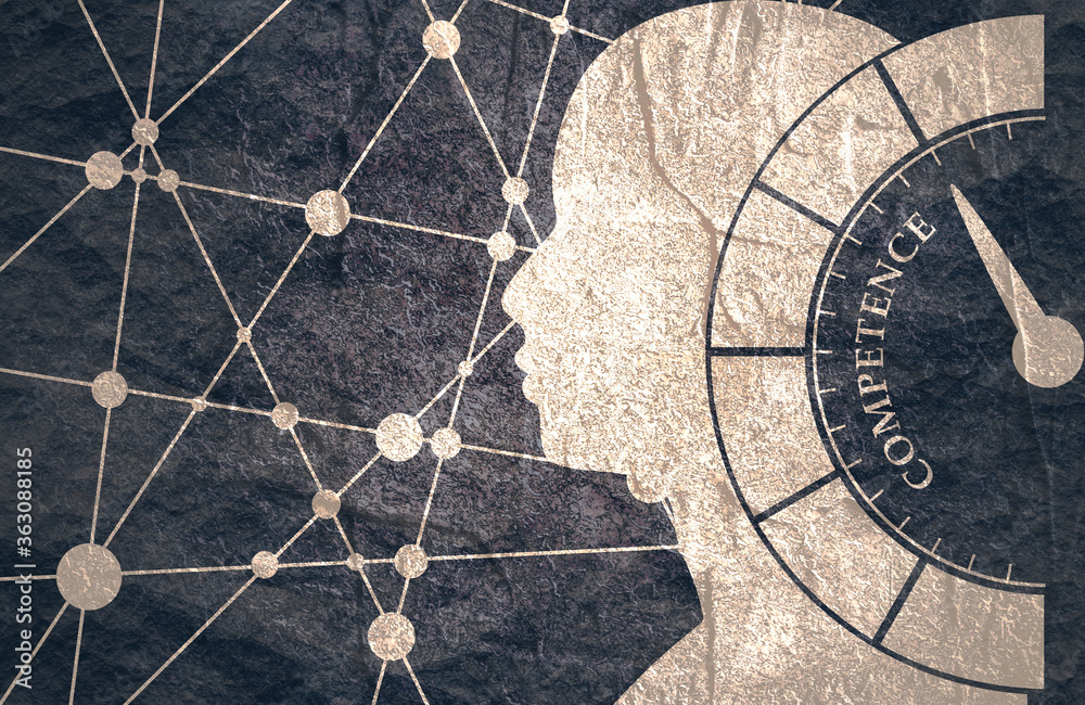 Competence meter read high level result. Scale with arrow. Infographic ...