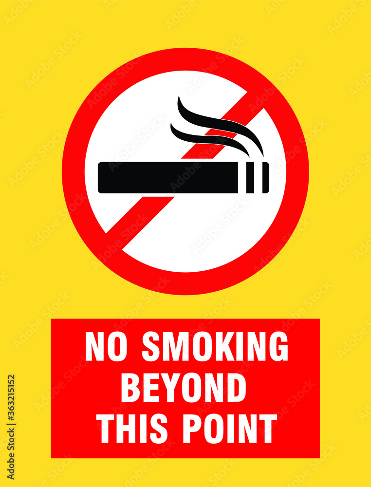 Vector de Stock NO SMOKING ALLOWED BEYOND THIS POINT DO NOT SMOKE ...