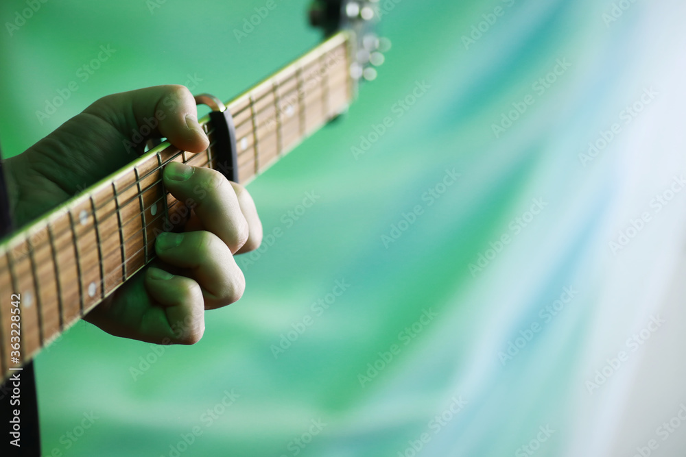 An acoustic guitar for an artist playing a stringed musical instrument ...