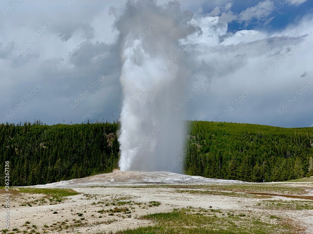 Old Faithful Geyser Stock Photo | Adobe Stock