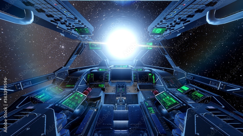 view from the cockpit of a spaceship, cockpit spaceship background ...