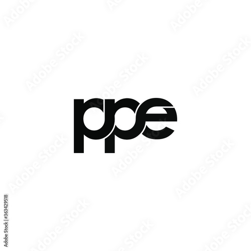 ppe letter original monogram logo design Stock Vector | Adobe Stock