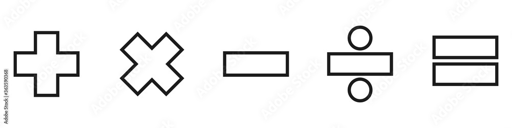 multiplication signs