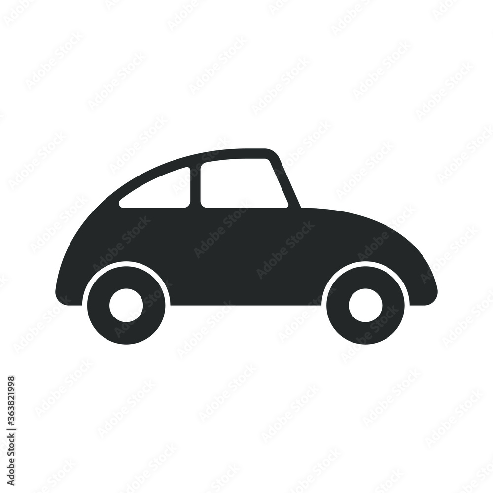 Car icon. Cute cartoon style automobile vector image. Comic transport ...