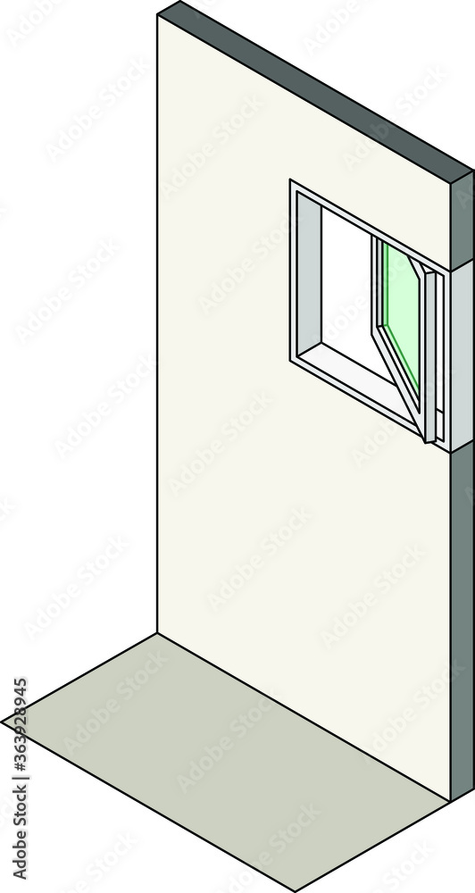 Window type / construction: Vertical pivot window shown installed in a ...