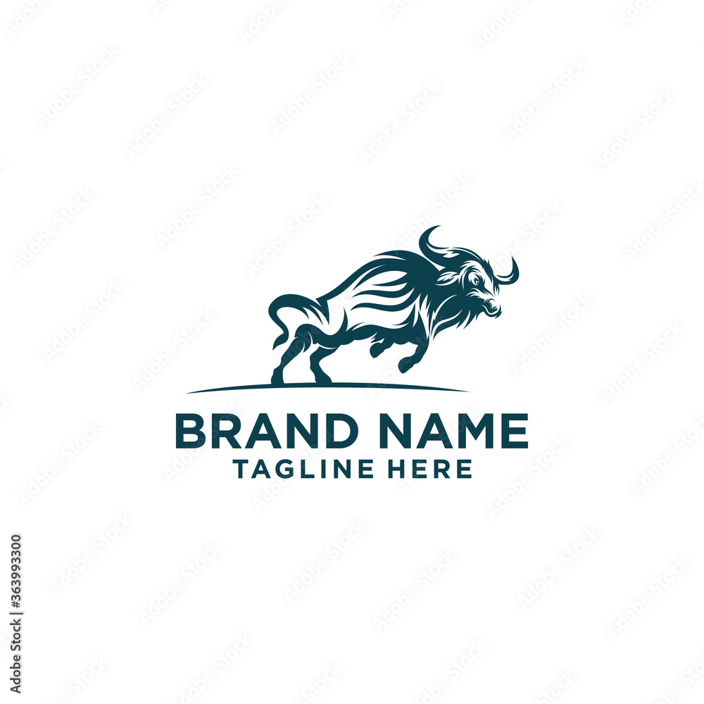 Angry Bull logo and badges templates. Vector illustration Stock Vector ...