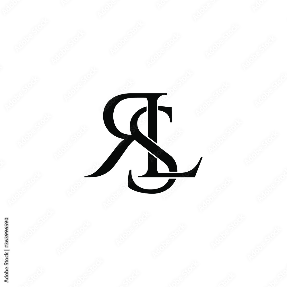 Rsl Letter Original Monogram Logo Design Stock Vector Adobe Stock