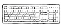 Sketched Computer Keyboard Free Stock Photo - Public Domain Pictures