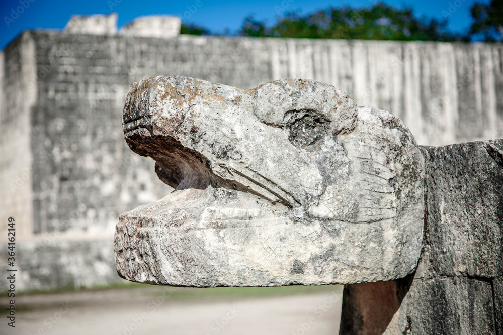 Plumed Serpent, Venus Platform, Chichen Itza, Tinum Municipality ...