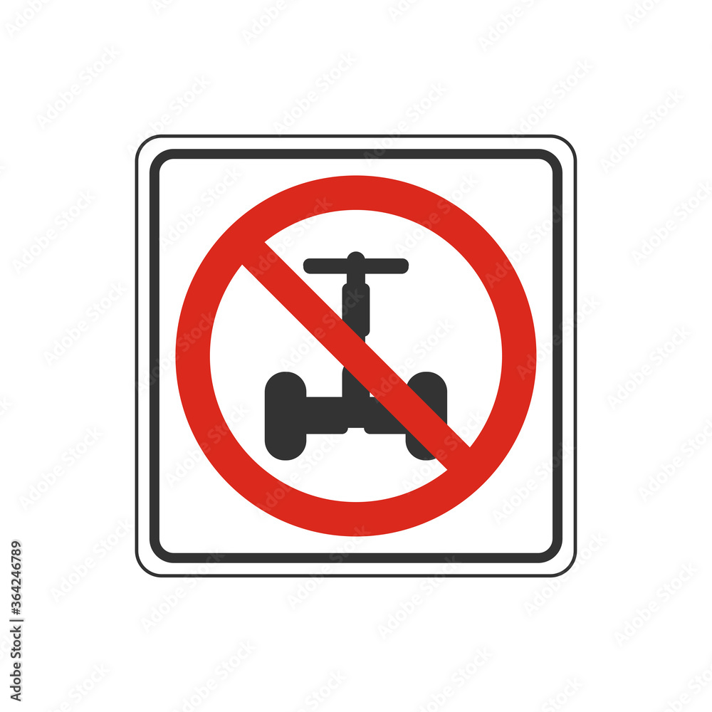 Personal mobility devices prohibited sign. No Segway symbol modern ...