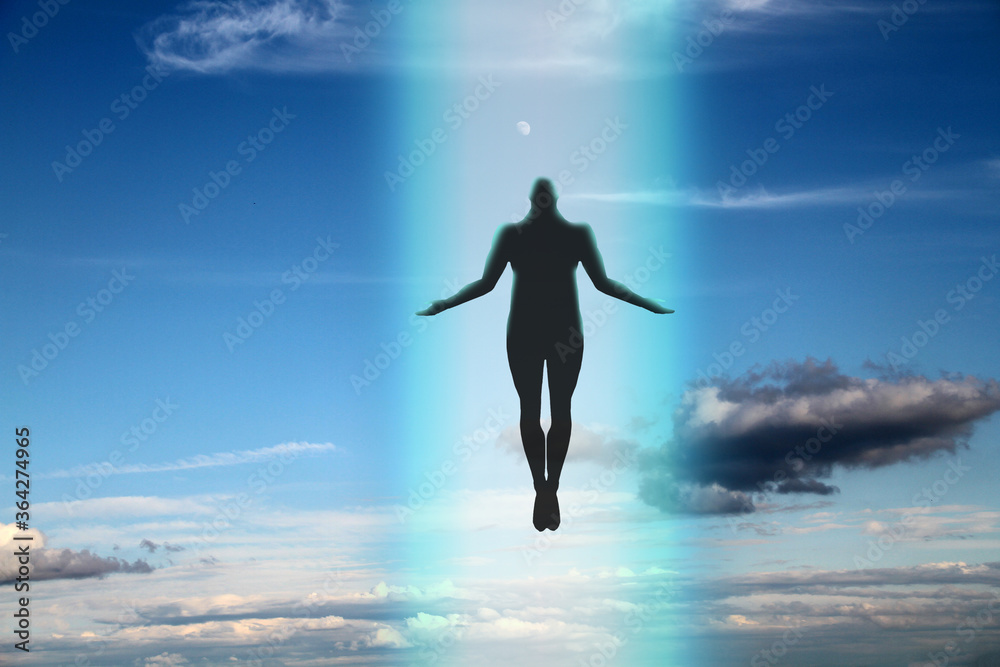 Illustration Stock The dark silhouette of the soul of a deceased person ...