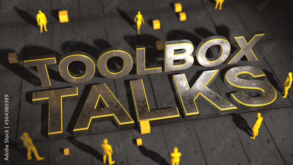 Toolbox Talks safety meeting related to workplace hazards and safe work ...