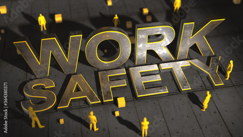 Work safety title health and safety (WHS) (HSE) (OSH) welfare in the ...